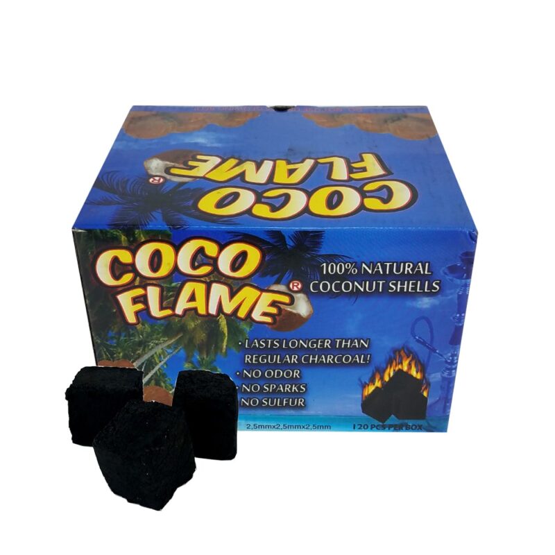 COCO FLAME - 120 PCS COCONUT SHELL CHARCOAL - Hookah express